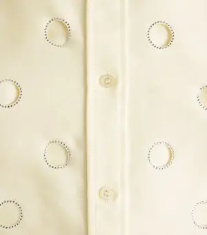 Sandro Openwork Rhinestone Shirt