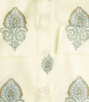 Sandro Paisley Tie-detail Crop Top