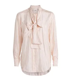 Sandro Pussybow Stripe Shirt
