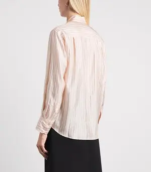 Sandro Pussybow Stripe Shirt