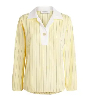 Sandro Stripe Half-placket Shirt