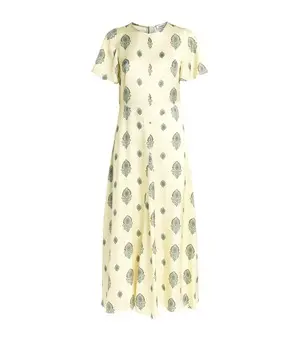 Sandro Paisley Print Maxi Dress - Yellow