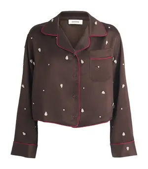 Sandro Embellished Pyjama-style Shirt