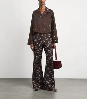 Sandro Embellished Pyjama-style Shirt