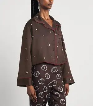 Sandro Embellished Pyjama-style Shirt