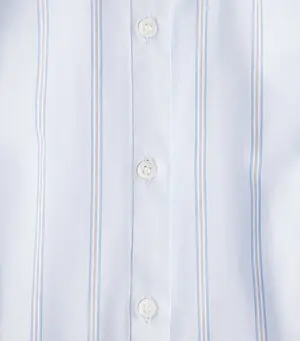 Sandro Cotton Stripe Peplum Shirt
