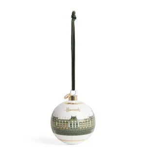 Harrods Knightsbridge Building Bauble - Green