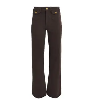 Paige Leenah Wide-leg Jeans - Brown
