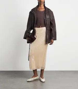 Sandro Pointelle Short-sleeve Cardigan
