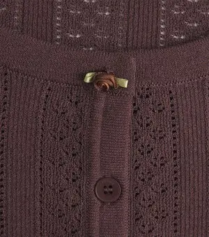 Sandro Pointelle Short-sleeve Cardigan