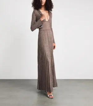 Missoni Long-sleeve V-neck Maxi Dress