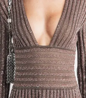 Missoni Long-sleeve V-neck Maxi Dress