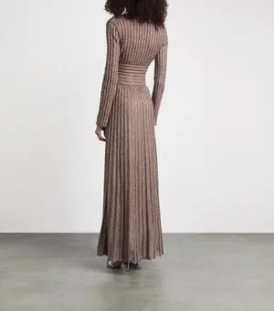 Missoni Long-sleeve V-neck Maxi Dress