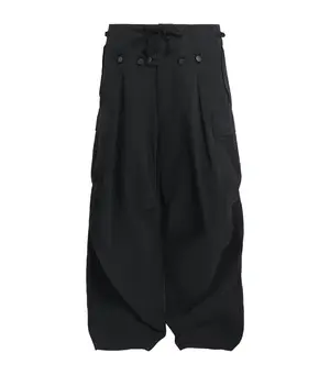 Kapital Ripstop Jumbo Cargo Trousers - Black