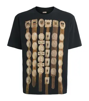 Kapital Cotton Curtain Concho T-shirt - Beige