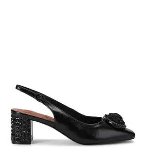 Kurt Geiger Leather Chelsea Slingback Block Heels