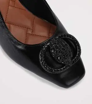 Kurt Geiger Leather Chelsea Slingback Block Heels