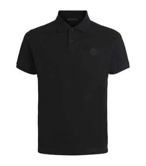 Moncler Cotton Logo Polo Shirt - Black