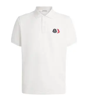 Moncler Cotton Tri-logo Patch Polo Shirt
