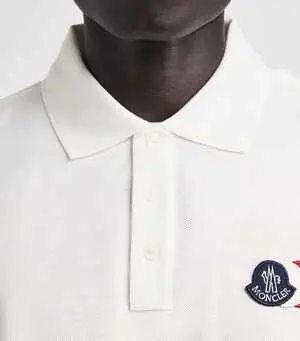 Moncler Cotton Tri-logo Patch Polo Shirt