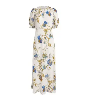 ME+EM Floral Print Maxi Dress - Beige