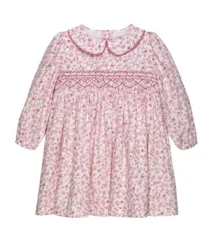 Trotters Cotton Floral Print Edie Dress - Pink