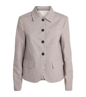 ME+EM Stripe Jacket - Brown
