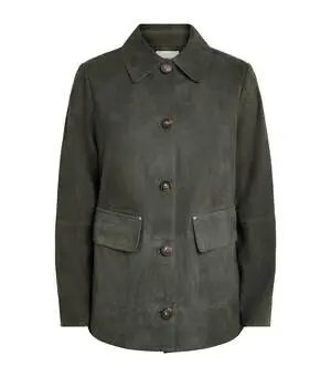 Vince Suede Barn Jacket - Green
