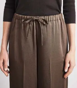 Vince Crepe High-waist Trousers