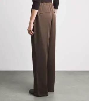 Vince Crepe High-waist Trousers