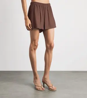AWAY THAT DAY Maldives Textured Relaxed Fit Shorts - Brown