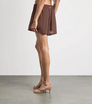 AWAY THAT DAY Maldives Textured Relaxed Fit Shorts - Brown