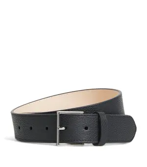 Paul Smith Leather Signature Stripe Edge Belt - Black