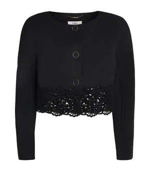 Chloé Wool Lace-embroidered Jacket