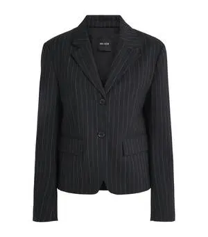 ME+EM Pinstripe Blazer - Black