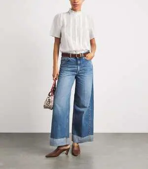 ME+EM Cotton Broderie Anglaise Blouse