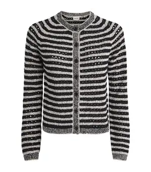 ME+EM Textured Stripe Cardigan