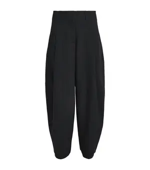ME+EM Pleated Barrel Trousers - Black