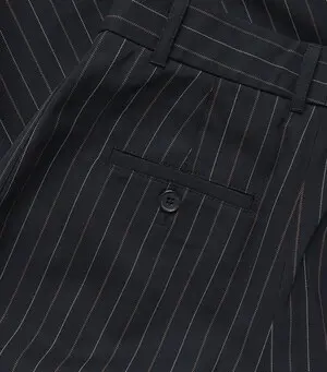 ME+EM Pinstripe Cropped Wide-leg Trousers