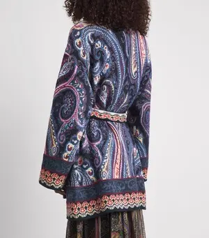 Etro Paisley Waist-belt Cardigan