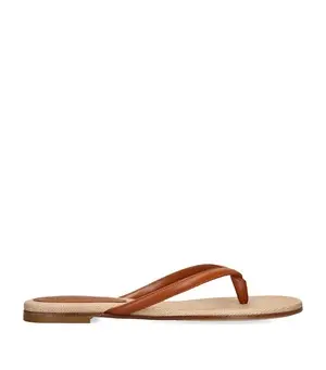 GIANVITO ROSSI Leather Calypso Sandals - Beige
