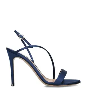 GIANVITO ROSSI Satin Manhattan Heeled Sandals 95