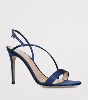 GIANVITO ROSSI Satin Manhattan Heeled Sandals 95