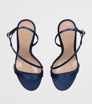 GIANVITO ROSSI Satin Manhattan Heeled Sandals 95