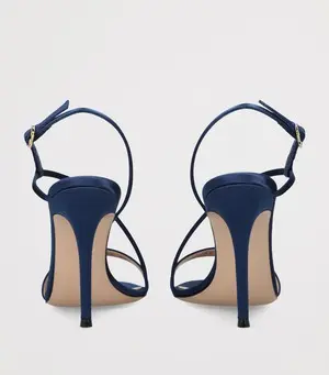 GIANVITO ROSSI Satin Manhattan Heeled Sandals 95