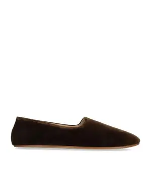 THE ROW Ponti Velvet Slippers