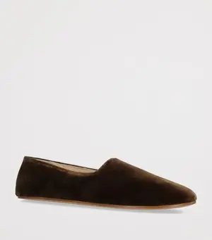 THE ROW Ponti Velvet Slippers