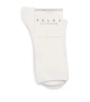 Falke Cotton Rib Socks - White