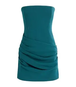 Alex Perry Stretch-crepe Strapless Mini Dress - Turquoise