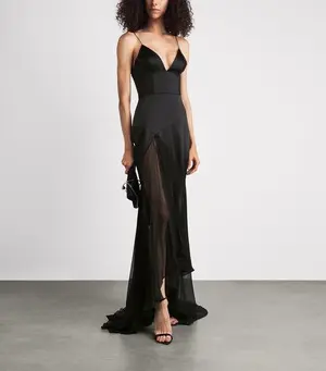 Alex Perry Silk Tiered Gown